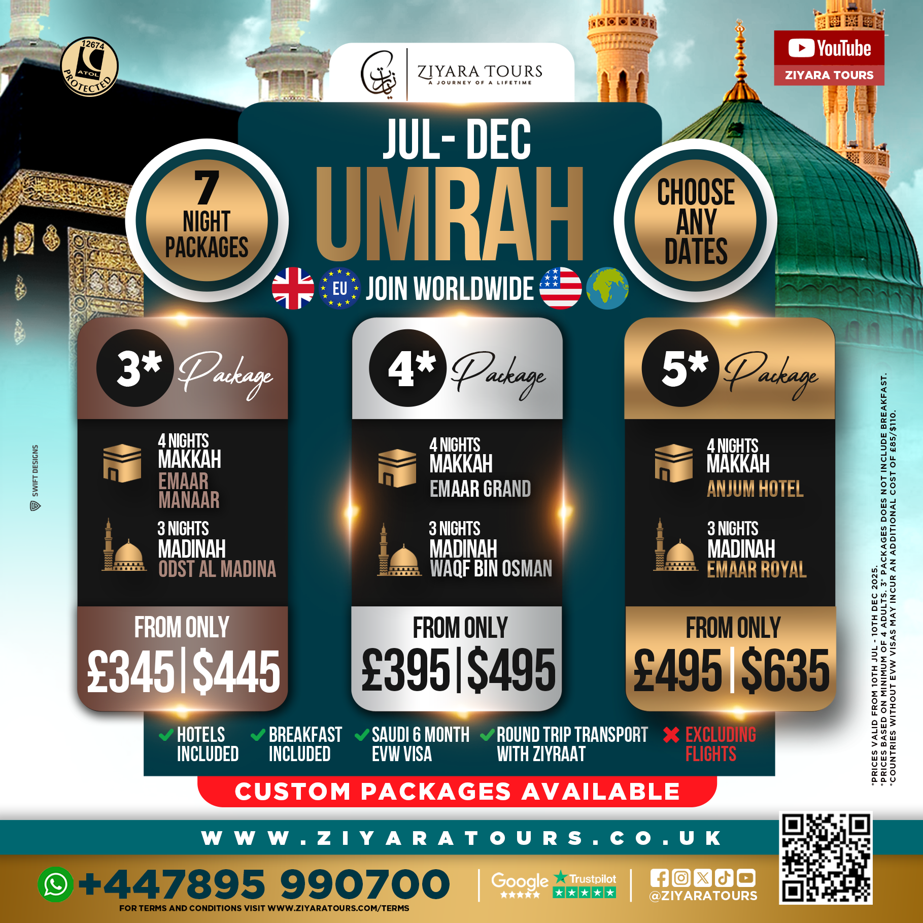 Umrah, Custom Package - Ziyara Tours - Islamic Tours